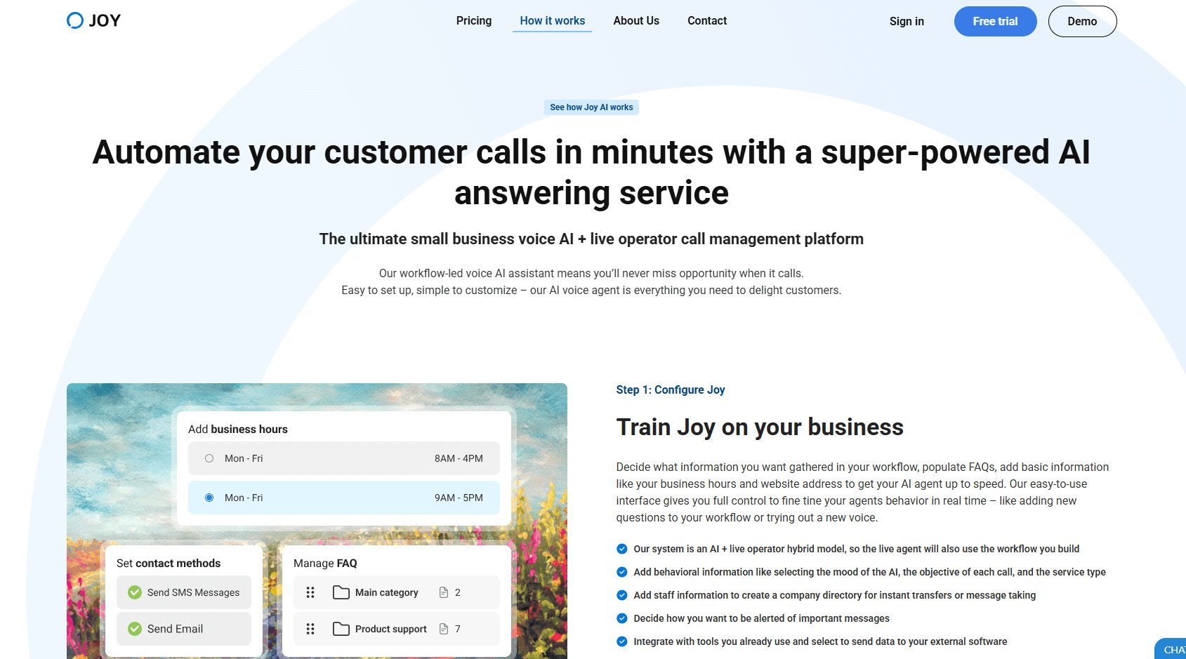 Joy AI | How it Works | The #1 AI Answering Service